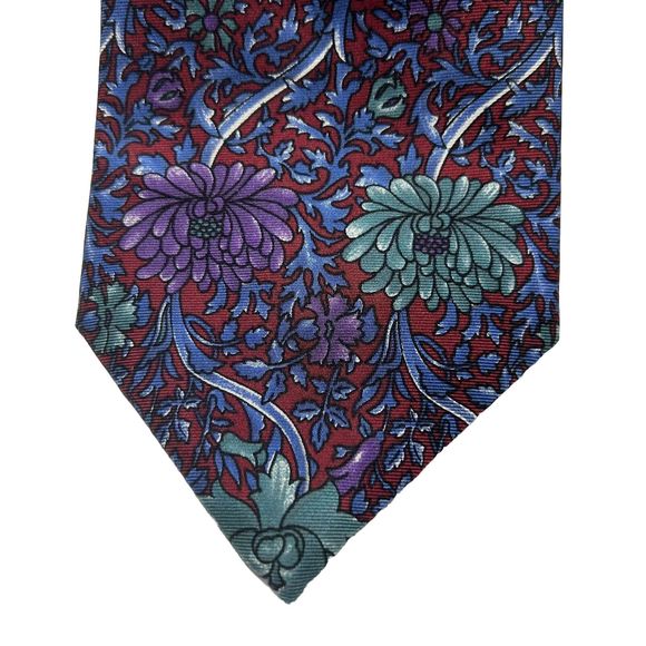 Dior | Accessories | Christian Dior Monsieur 7s Mens Silk Floral Neck Tie Blue Purple Wpl25 ...